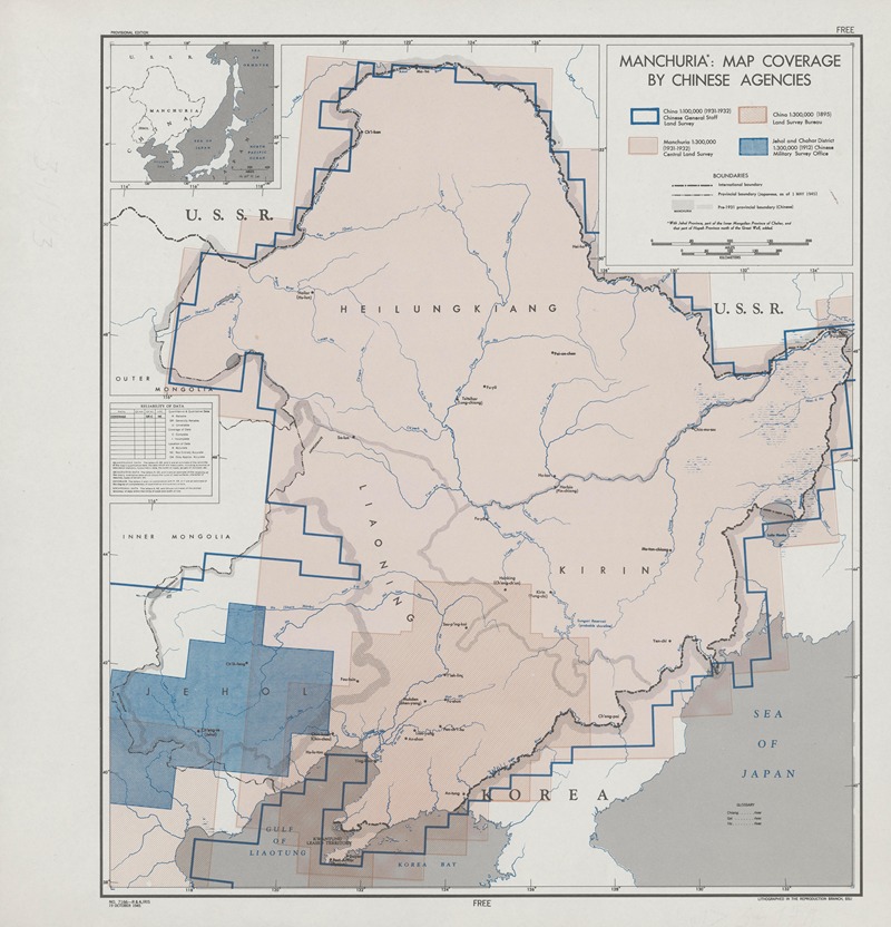 Manchuria – map coverage by Chinese agencies - Artvee