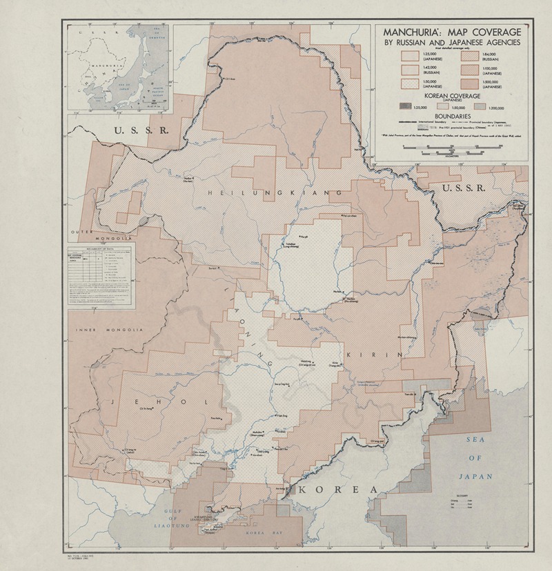 Manchuria – map coverage by Russian and Japanese agencies - Artvee