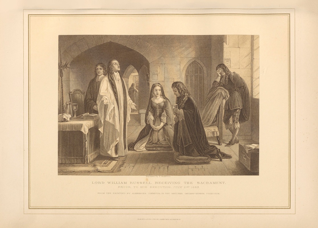 Lord William Russell receiving the Sacrament prior to his Execution ...