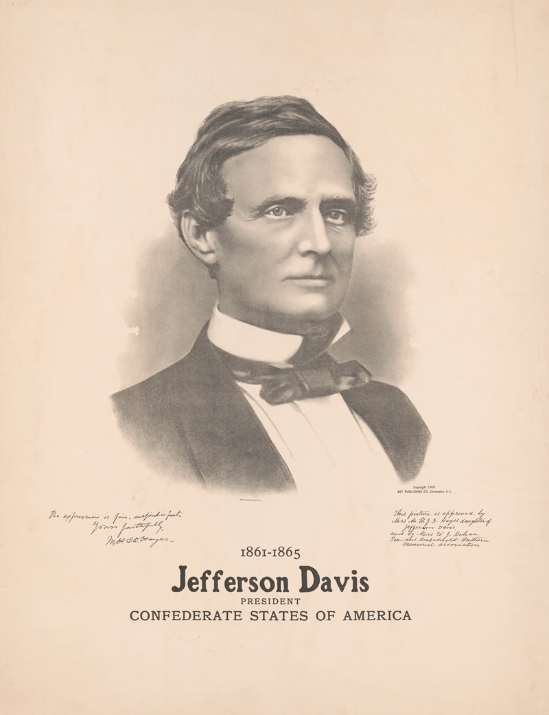 1861-1865 Jefferson Davis, President Confederate States of America - Artvee