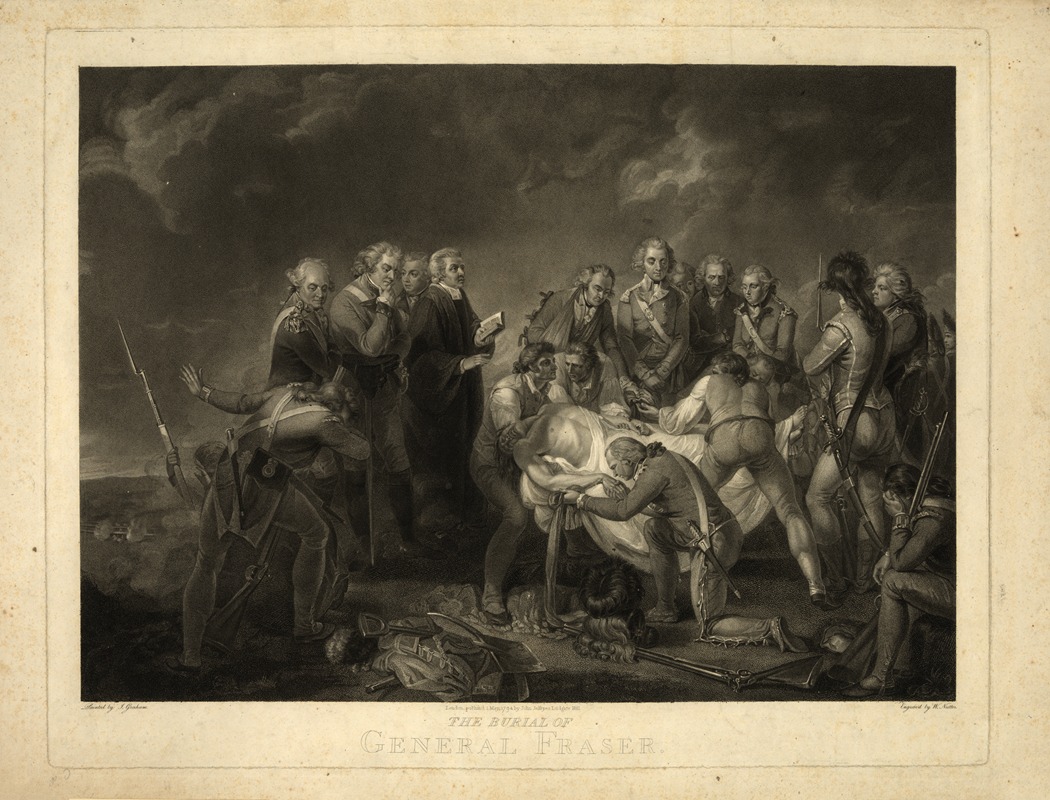 The burial of General Fraser - Artvee