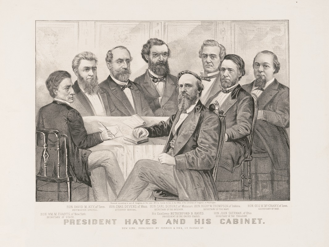 President Hayes and his cabinet - Artvee