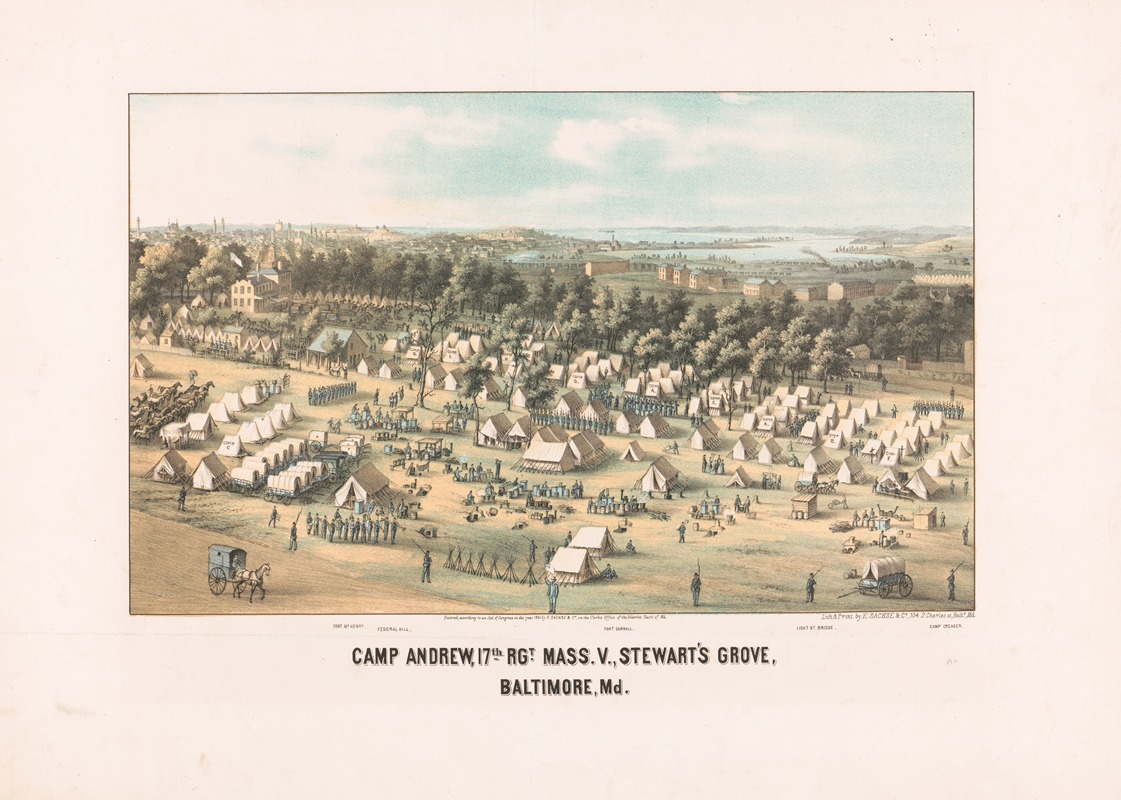 Camp Andrew 17th Rgt. Mass. V., Stewart’s Grove, Baltimore, Md - Artvee