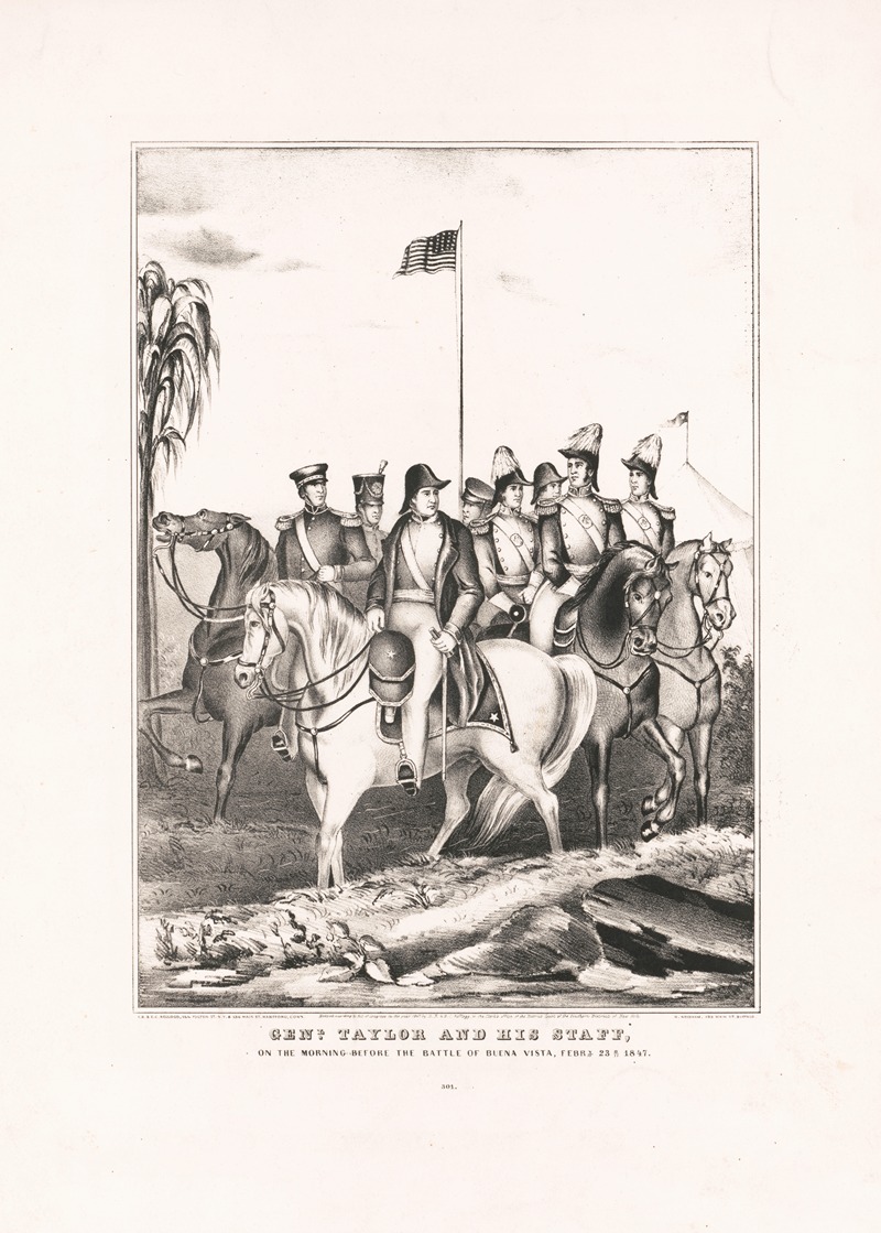 General Taylor and his staff on the morning before the Battle of Buena ...