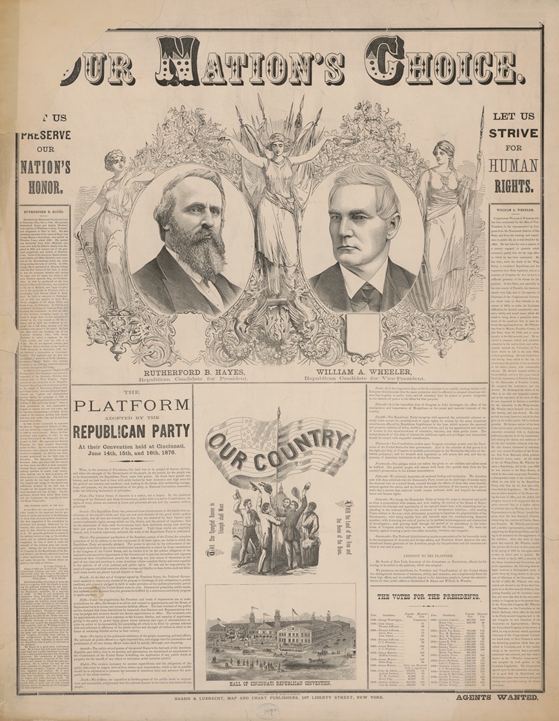 Our nation’s choice, Rutherford B. Hayes, William A. Wheeler - Artvee