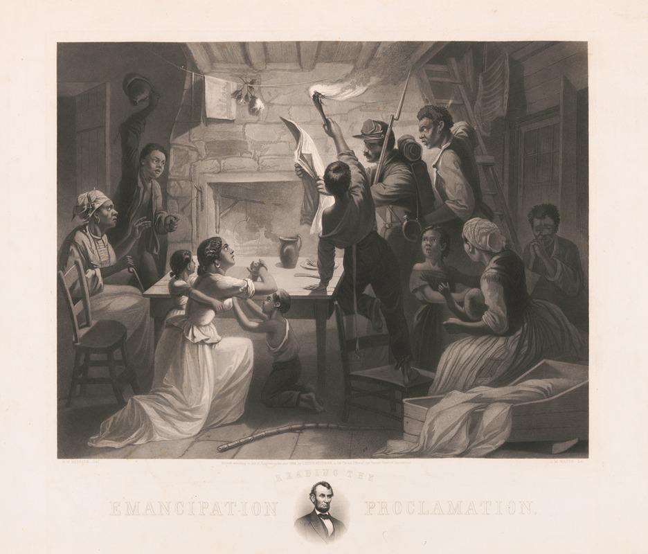 Reading the Emancipation Proclamation - Artvee