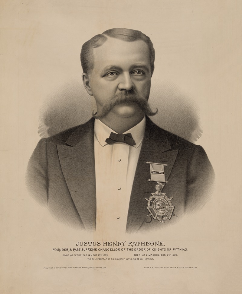 Justus Henry Rathbone, founder & past supreme chancellor of the Order ...