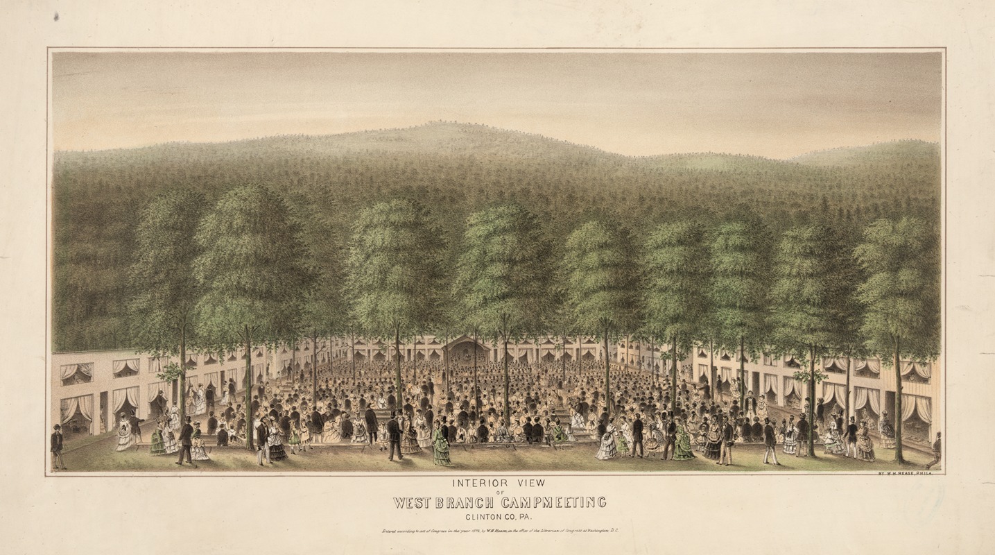 Interior view of West Branch camp meeting, Clinton Co., Pa. - Artvee