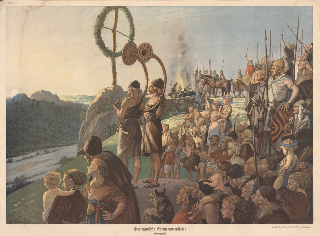 Germanische Sonnenwendfeier (Bronzezeit) - Artvee