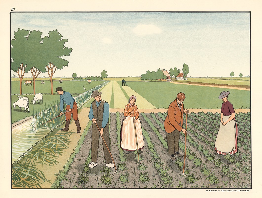 Weeding the field - Artvee